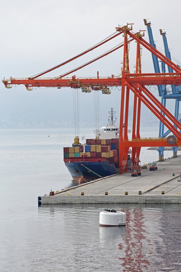 Loading Containers Terminal Stock Image - Image of loading, pier: 289730571