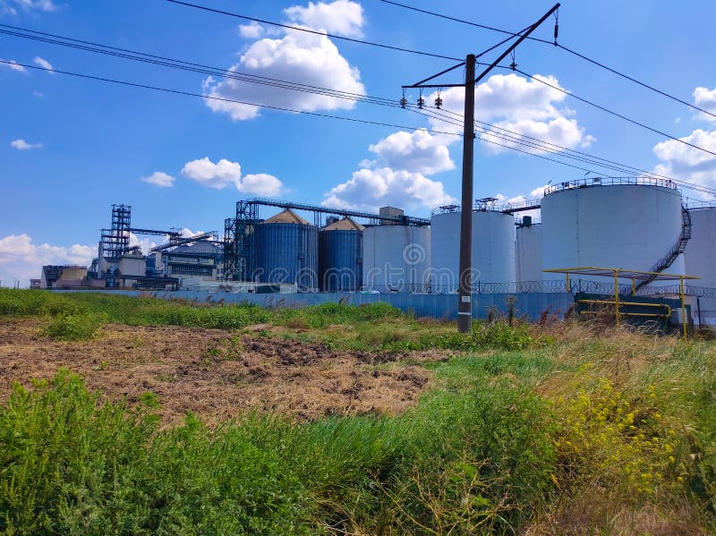 Loading Corn for Storage at a Grain Elevator Stock Image - Image of ...
