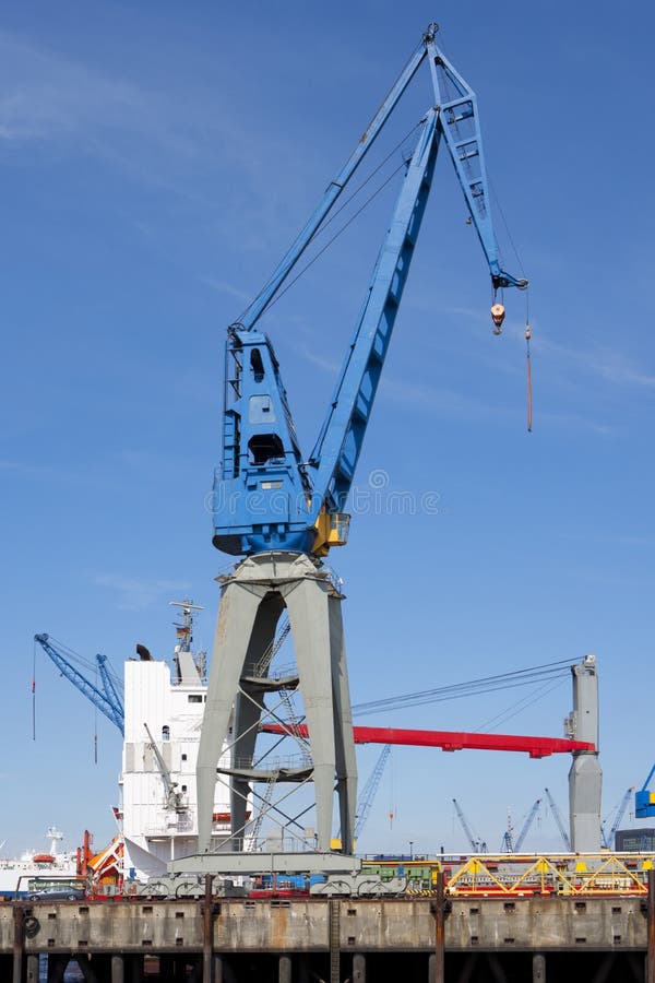 Loading crane stock photo. Image of export, docks, elbe - 21543482