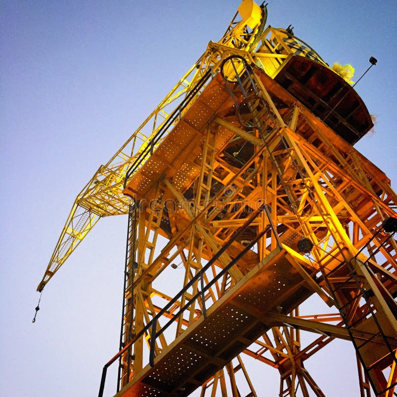 Loading Crane stock photo. Image of loading, dock, yellow - 54150532