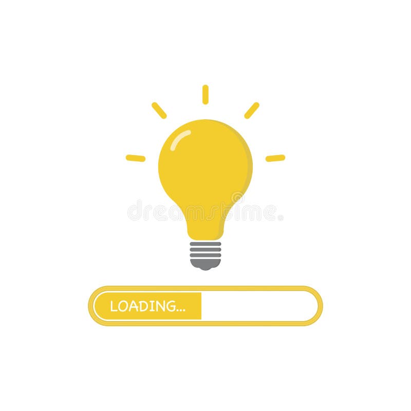 Loading Creative Idea Concept. Progress Loading Bar. Yellow Lightbulb ... Loading Creative Idea Concept. Progress Loading Bar. Yellow Lightbulb ...
