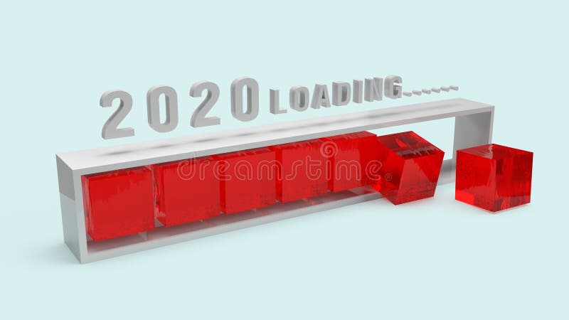 2020 Loading 3d Rendering for Holiday Content Stock Illustration ...