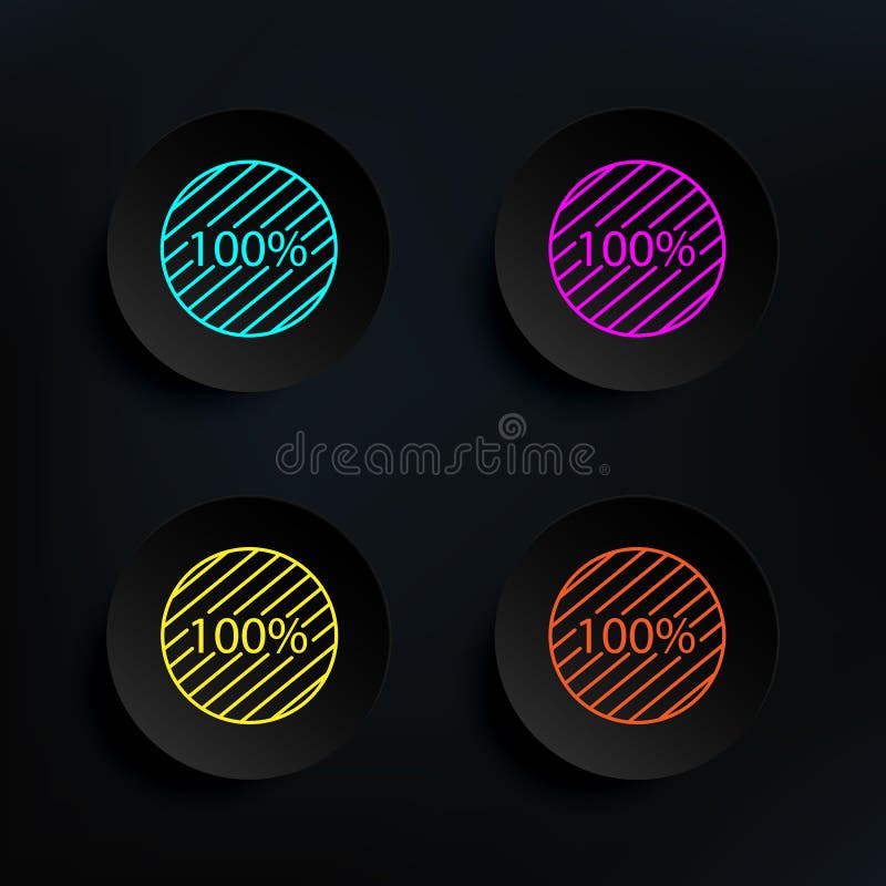 Loading Dark Badge Color Set Icon. Simple Thin Line, Outline Vector of ...