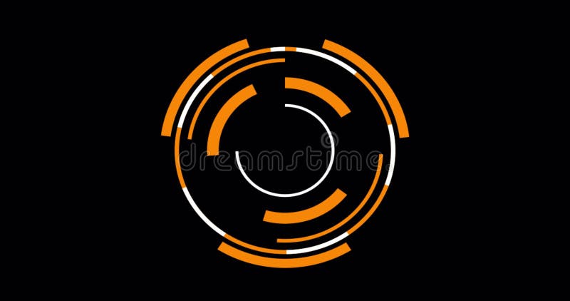 Loading Data HUD Circle Interfaces in 4K Alpha Channel. Stock Footage ...