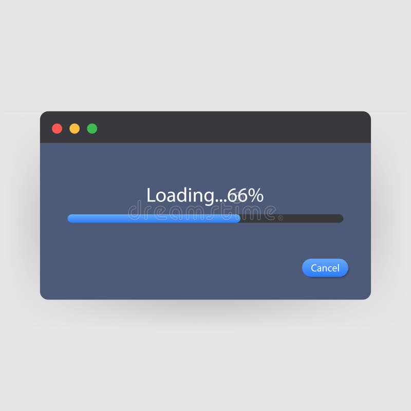 Window with Progress Bar, Flat Vector Ui Design Stock Vector ... Window with Progress Bar, Flat Vector Ui Design Stock Vector ...