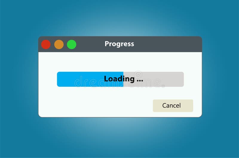 Loading Data Window with Progress Bar Stock Vector - Illustration of ... Loading Data Window with Progress Bar Stock Vector - Illustration of ...