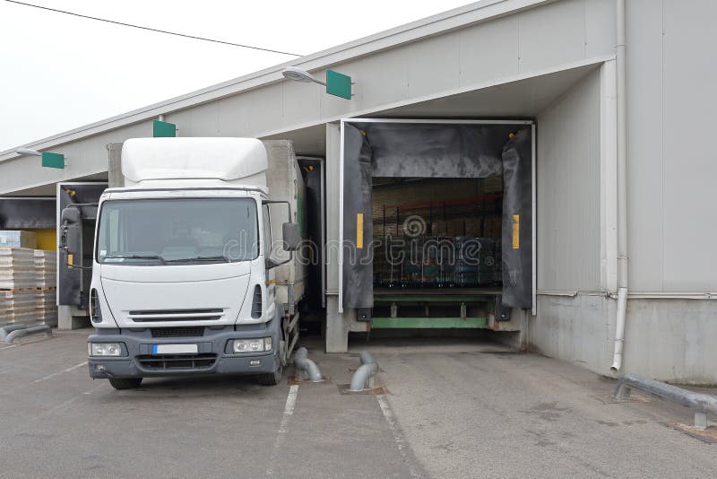 Loading Bay Warehouse stock image. Image of shipping - 111056243