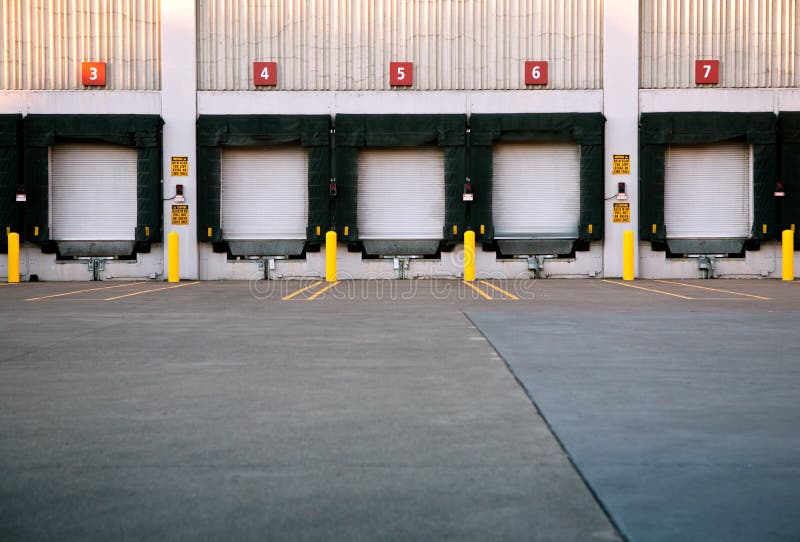 Loading Dock stock photo. Image of five, industrial, semi - 23664032