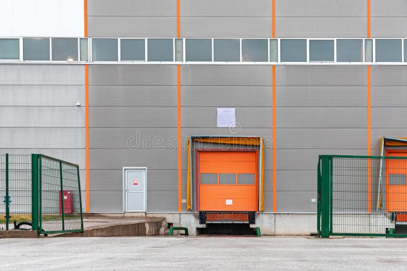 Loading Dock Door stock photo. Image of industrial, ramp - 196865720