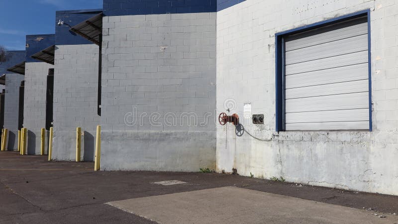 Loading Dock Door stock image. Image of blue, loading - 59993039