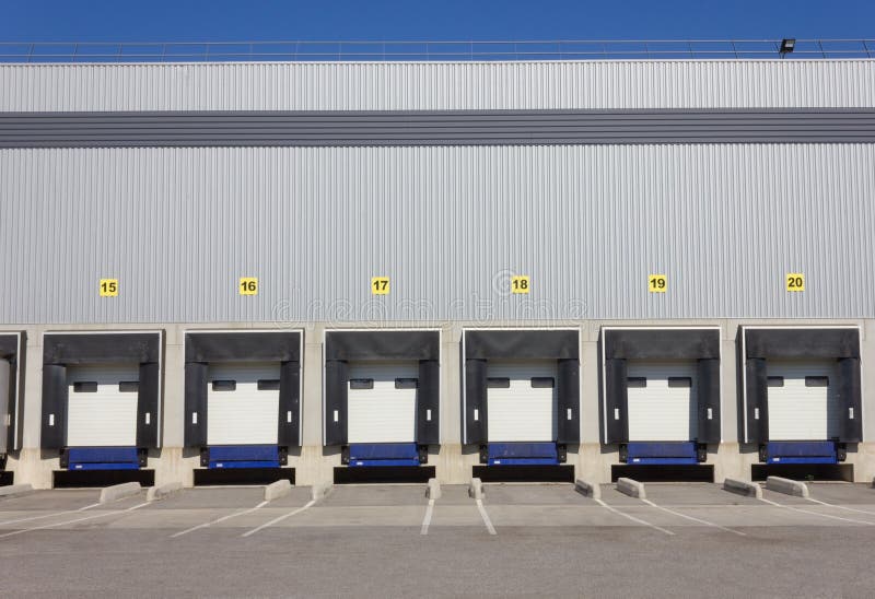 Loading dock doors stock photo. Image of industrial, freight - 26744444