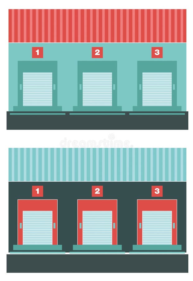 Loading dock. stock vector. Illustration of vector, color - 57283259