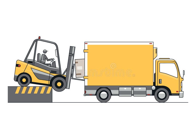 Loading Dock Hazard Concept. Stock Vector - Illustration of overturn ...