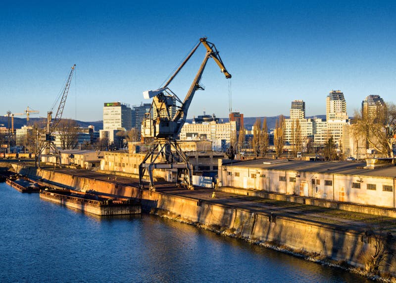 Loading Dock on Warehouse. Modern Logistics Center Editorial Photo ...