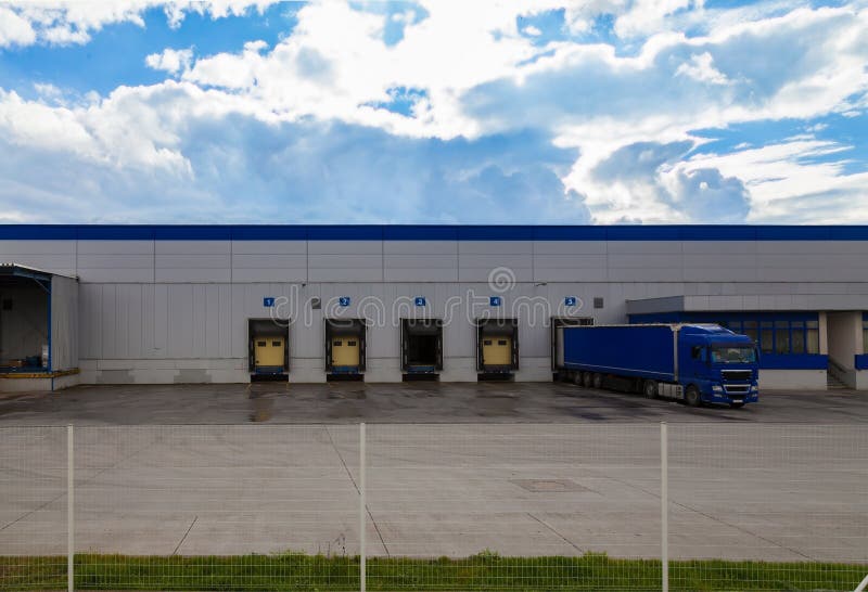 Loading Dock at a Warehouse Stock Image - Image of cargo, unload: 47955993