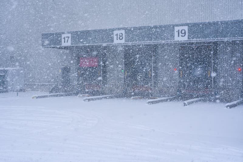 Loading Dock at a Warehouse. Stock Photo - Image of cold, commercial ...