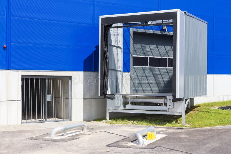 Loading Dock at a Warehouse. Modern Logistics Center. Docking Stations ...