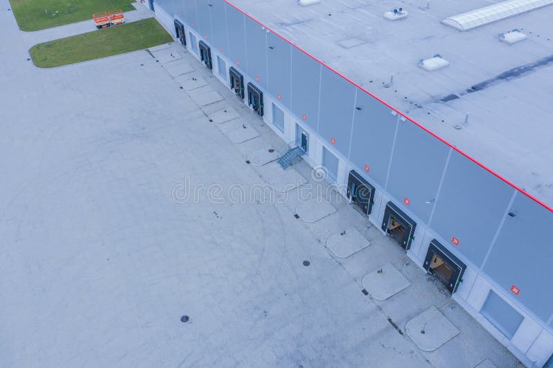 Loading Dock at a Warehouse. Modern Logistics Center Stock Image ...