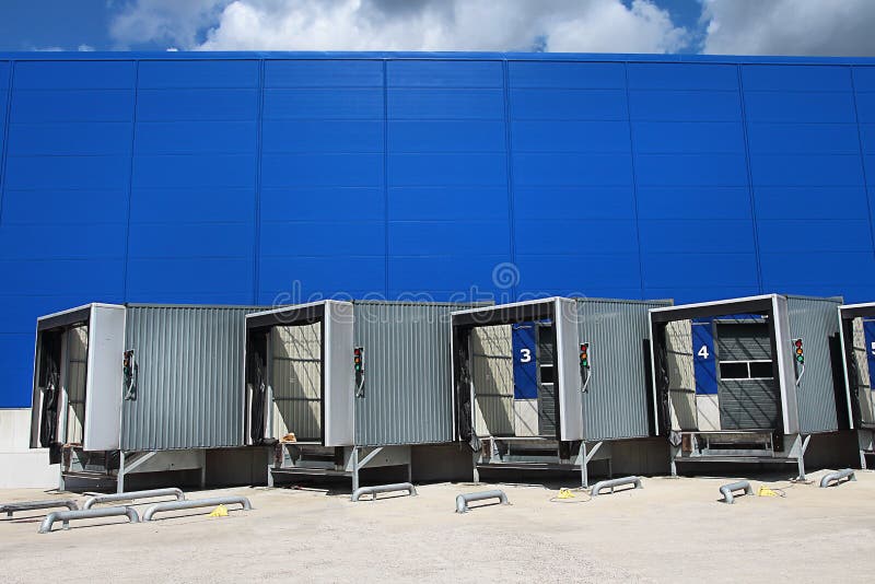Loading Dock at a Warehouse. Modern Logistics Center. Docking Stations ...