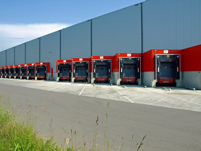Trailers at Loading Docks stock image. Image of semi, goods - 693875