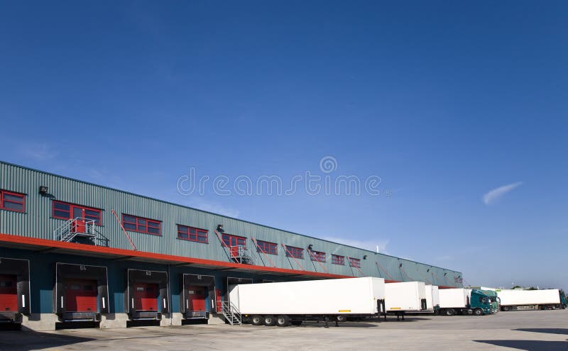 Loading docks stock photo. Image of commercial, warehouse - 9835446
