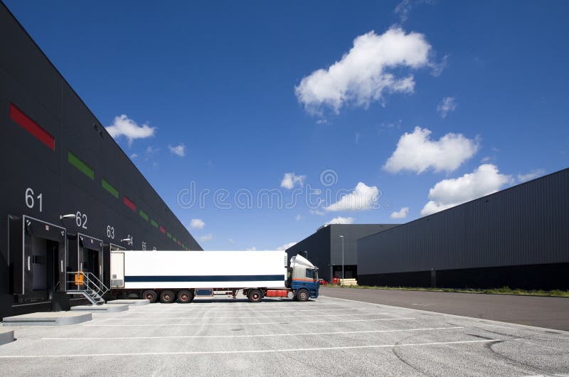 Loading docks stock photo. Image of commercial, warehouse - 9835446