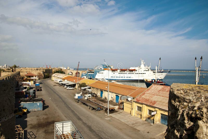 Loading docks of the port editorial photo. Image of city - 29502376