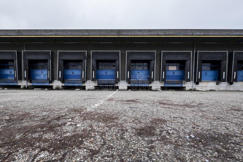 Loading docks for trucks stock photo. Image of architecture - 49665936