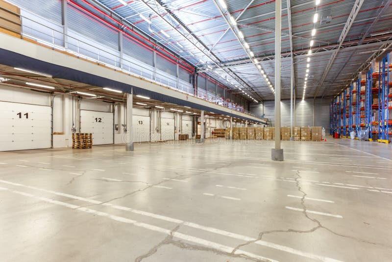 Loading Docks in a Warehouse with Room for Goods Stock Image - Image of ...