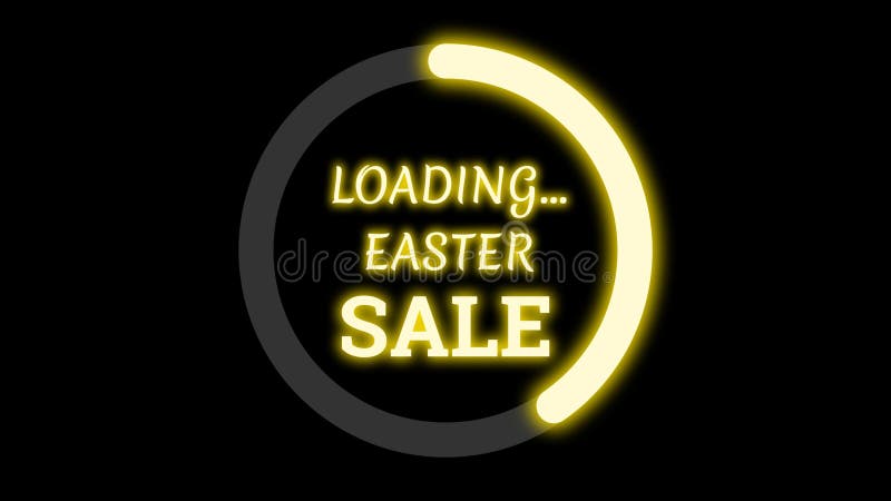 Loading Easter Holiday Sale Sign on Black Screen Stock Illustration ...