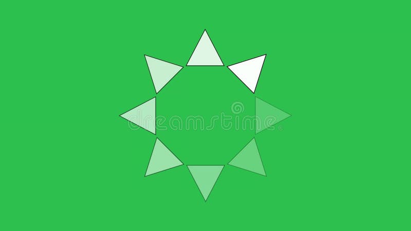 Loading Effect Using Triangle on Green Screen Background Motion Graphic ...