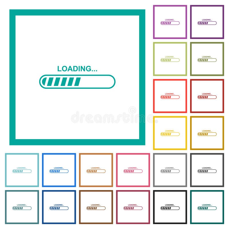 Loading flat icon. stock vector. Illustration of computer - 137719474