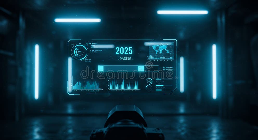 2025 Loading: Futuristic HUD Interface Sci-Fi Cyberpunk Tech Digital ...