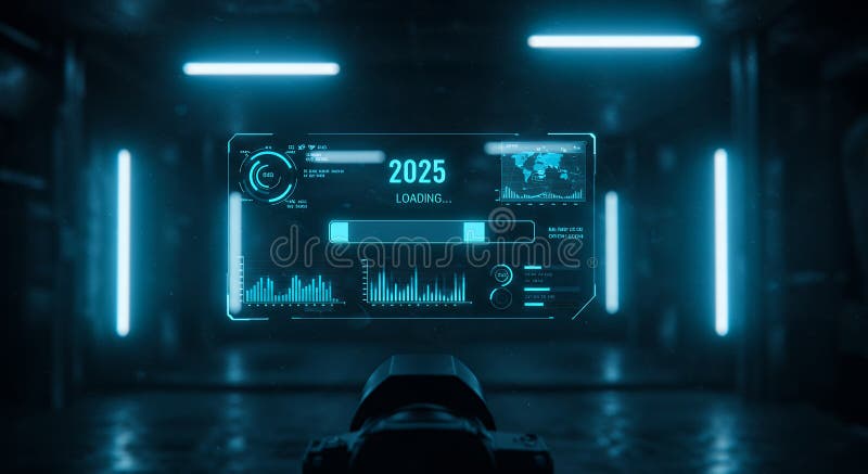 2025 Loading: Futuristic HUD Interface Sci-Fi Cyberpunk Tech Digital ...
