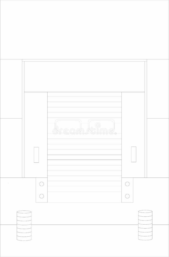 Loading Gate of a Modern Logistics Center. Stock Vector - Illustration ...