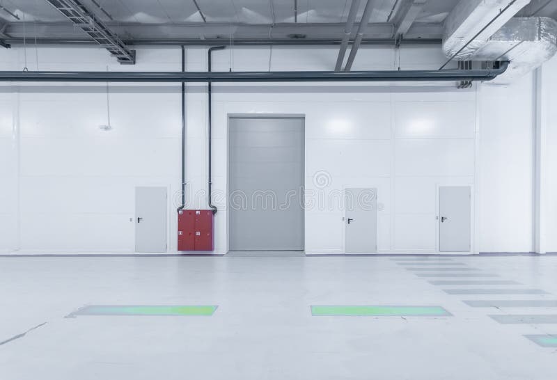 Loading Gates of a Large Industrial Warehouse Stock Photo - Image of ...