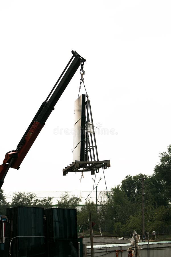 Loading Glass Blocks into a Special Machine Stock Image - Image of ...