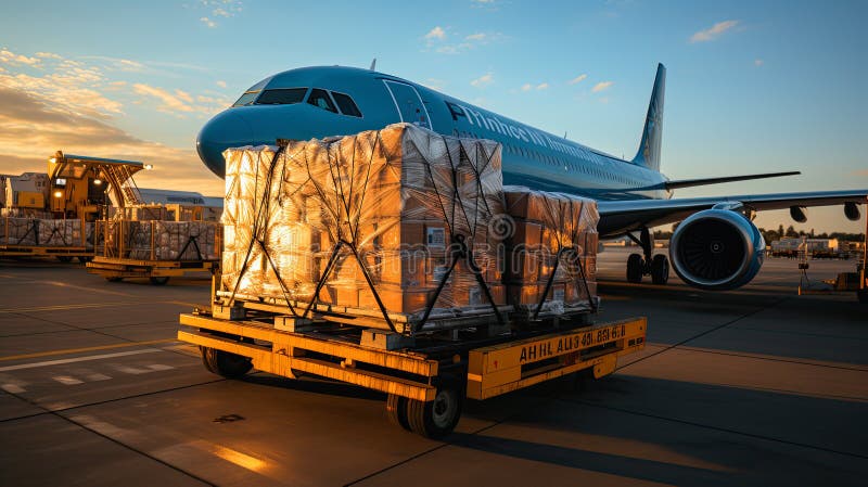 Loading of Goods on Board a Cargo Plane, Airport , Business Logistic ...