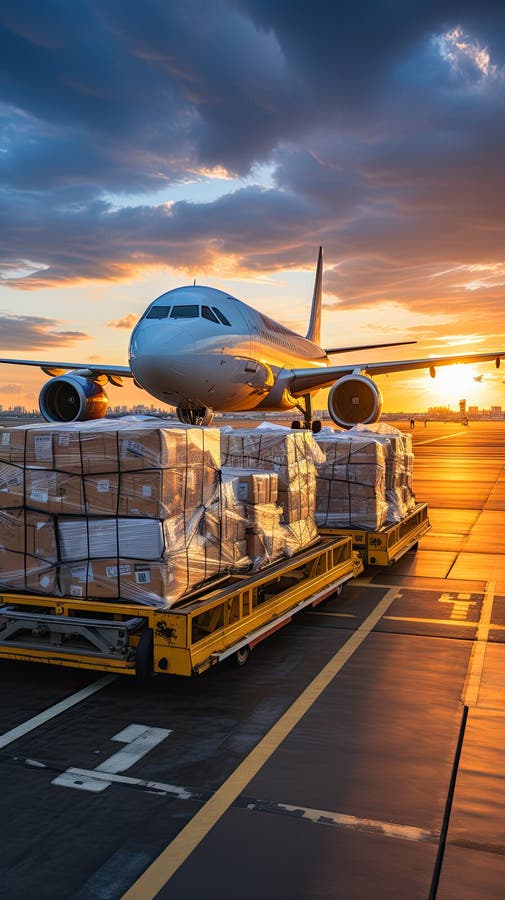 Loading of Goods on Board a Cargo Plane, Airport , Business Logistic ...
