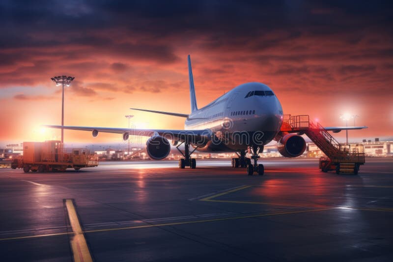 Loading of Goods on Board a Cargo Plane, Airport , Business Logistic ...