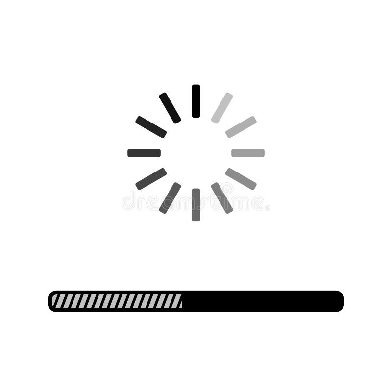 Progress Loading Bar Grey Icons Stock Vector - Illustration of progress ...