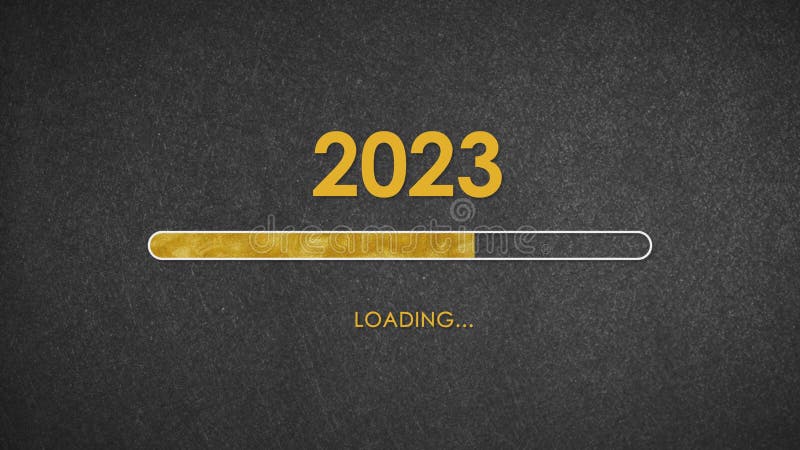 Loading 2023 Happy New Year Golden Progress Bar Stock Footage - Video ...