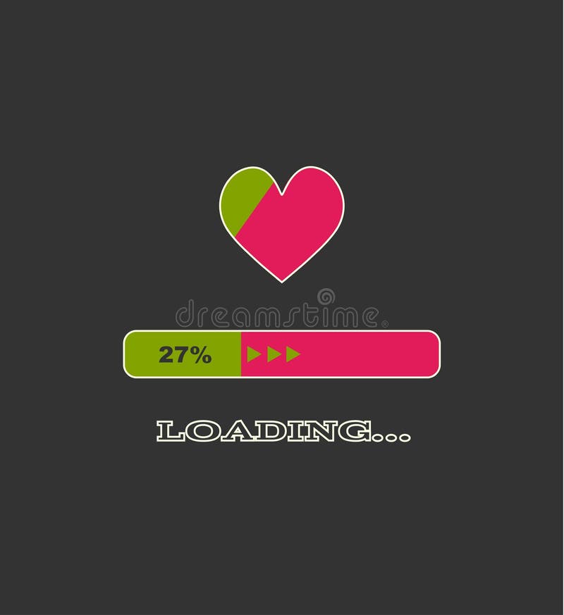 Loading heart stock vector. Illustration of passion, dating - 36679611