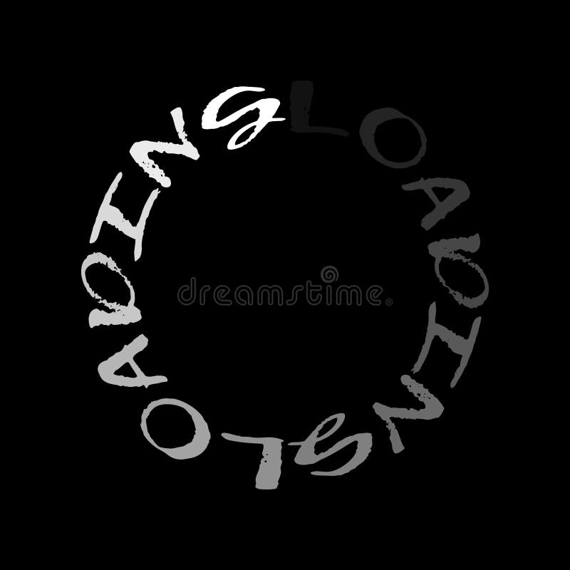 Loading Icon on Black Background. Vector Illustration Stock ...