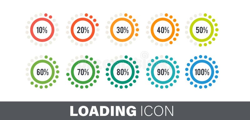 Loading Icon Collection. EPS 10 Stock Vector - Illustration of ...