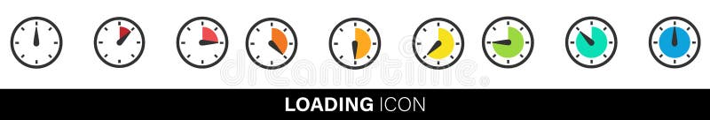 Loading Icon Collection. Vector Illustration Stock Vector ...