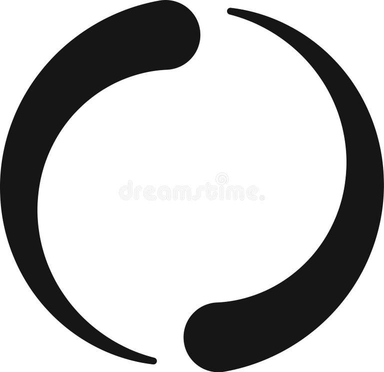 Loading Icon Featuring Two Black Lines Rotating To Create an Incomplete ...