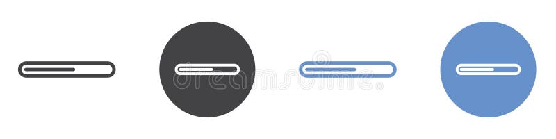Loading Icon Flat Set in Black and White Color Stock Illustration ...
