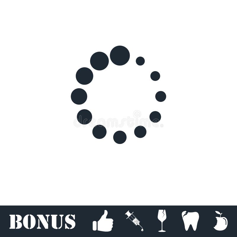Loading icon flat stock vector. Illustration of progress - 151739260