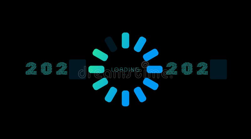 Loading Icon with Free Space for Date. New Year Stock Illustration ...